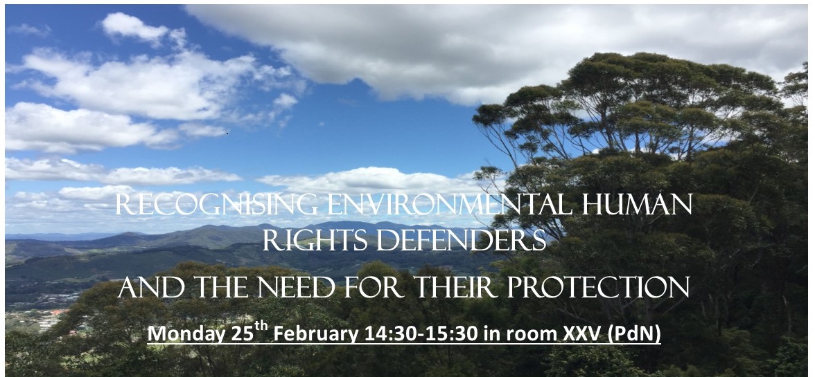 Recognizing Environmental Human Rights Defenders and the need for their ...